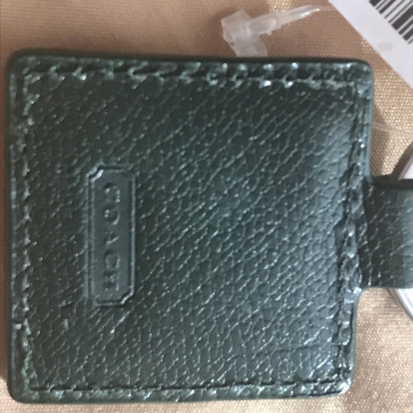 Coach | Accessories | Nwt Coach Key Fob Keychain Dark Green Leather ...